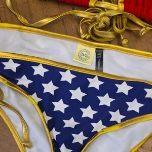 DC Comics | Swim | Dc Comics Red And Blue Wonder Woman Bikini | Poshmark